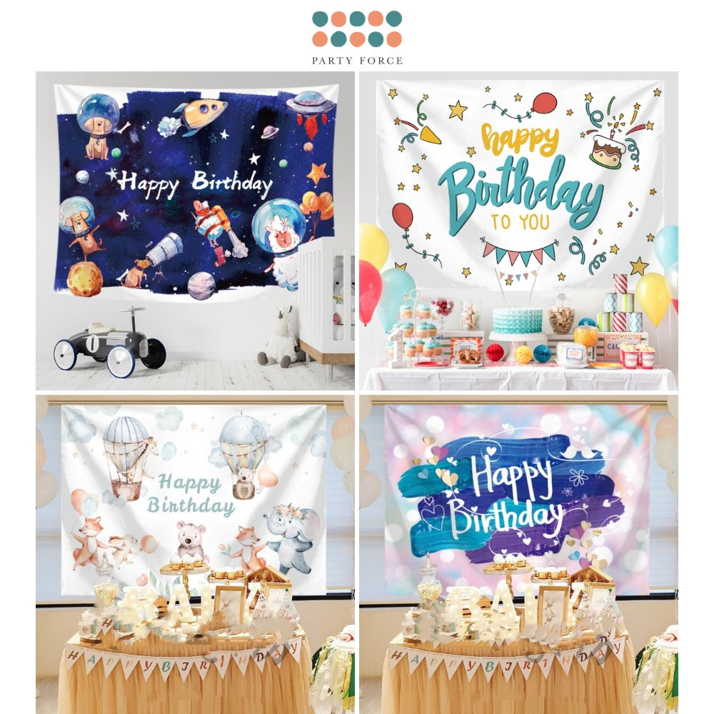 Premium Cute Cloth Backdrop for Birthday decoration – Party Force