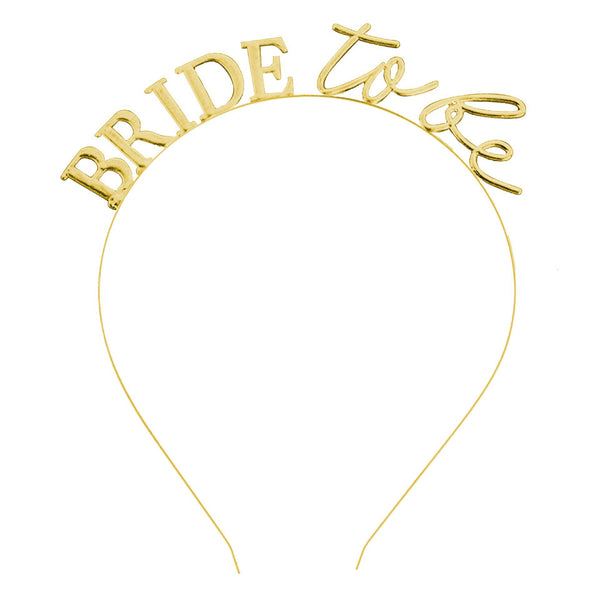 Premium Cursive Bride to be Tiara - Gold – Party Force