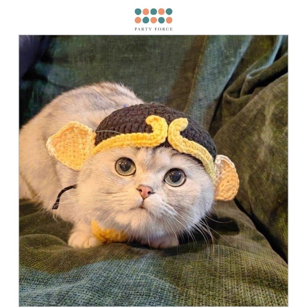 Pets Cat and Dog Cute Zhu Bajie Knitted Hat Funny Transformation Costu ...