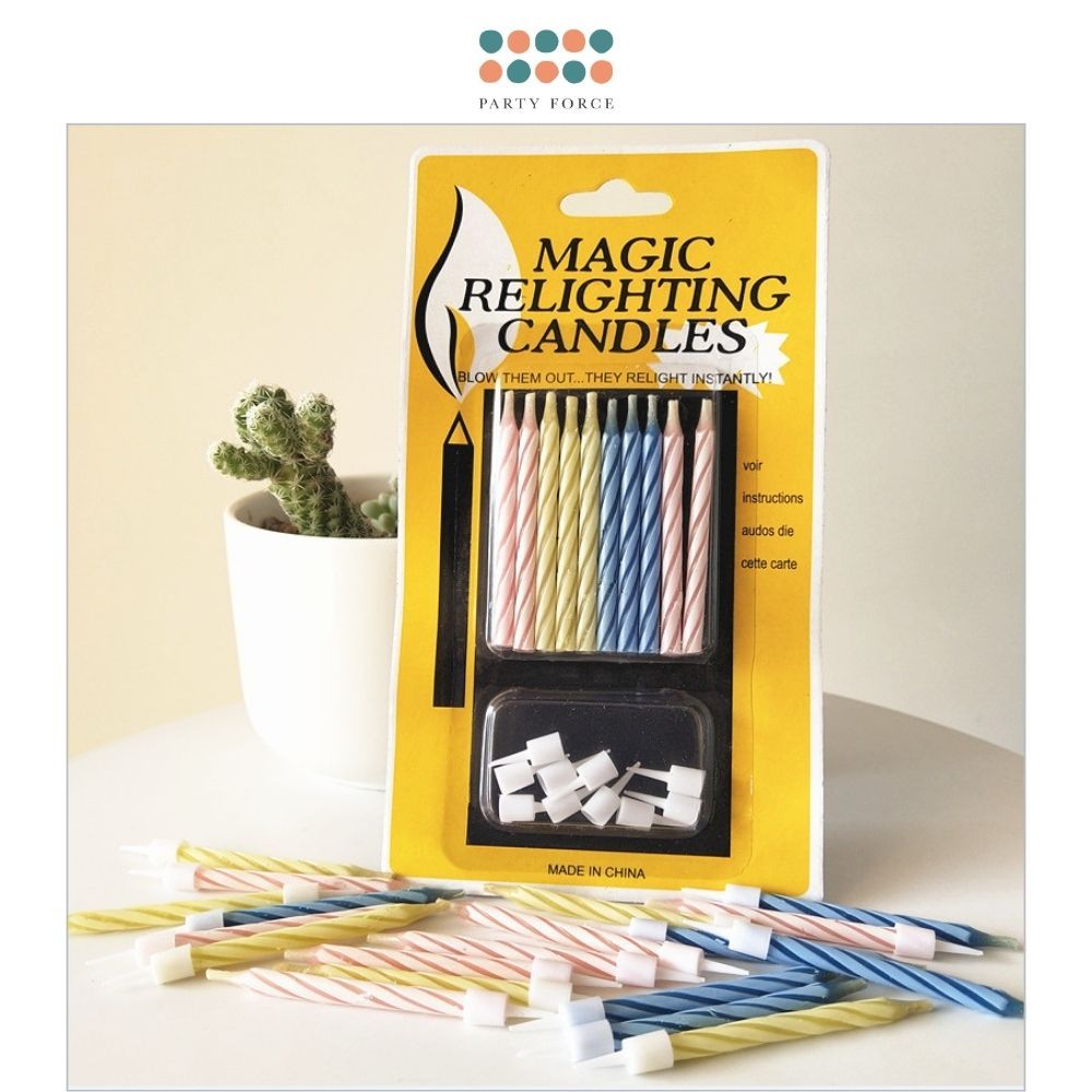 Colorful Magic Relighting Candle Trick Candle Prank for Birthday Cake ...