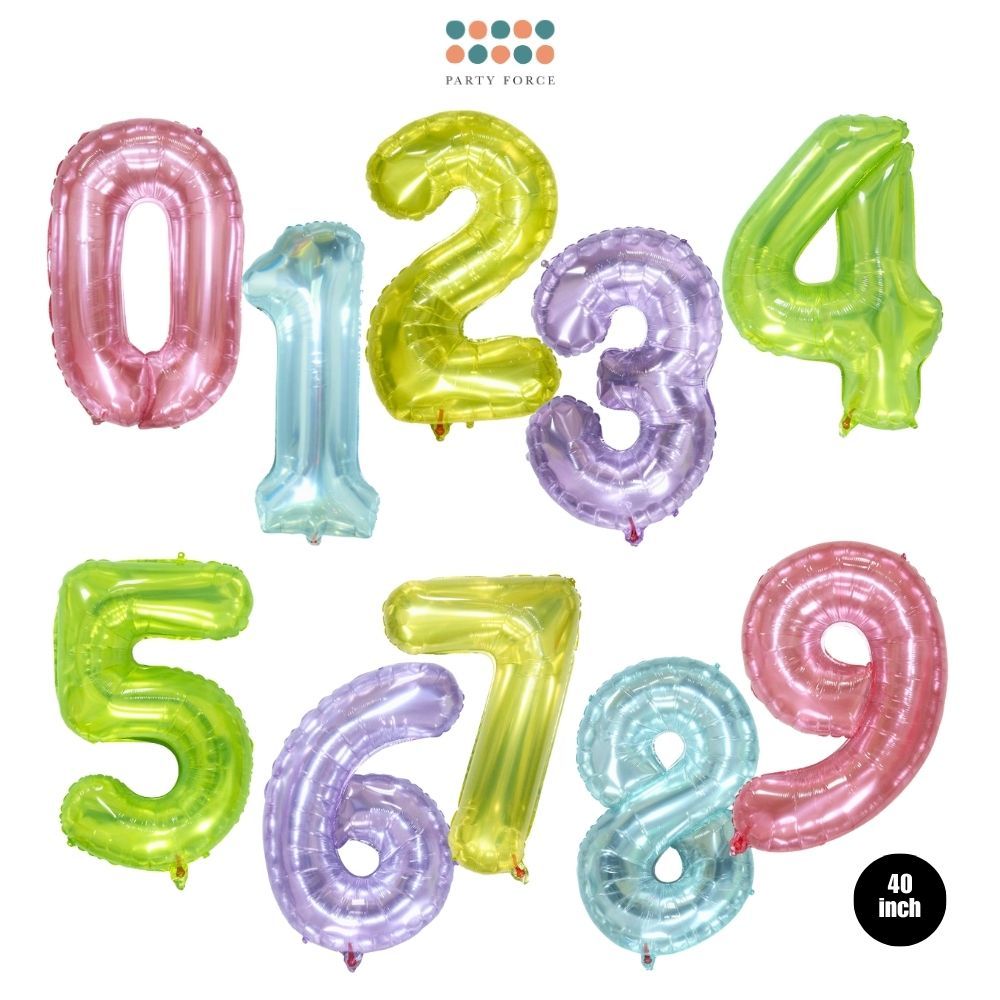 All 40inch Crystal Jelly Number Balloons Party Decorations for Birthda ...