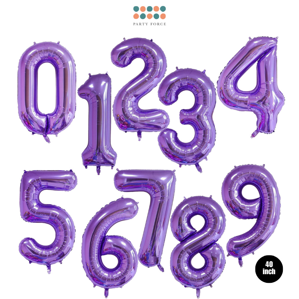 40 inch Glossy Purple Number Balloon Birthday Balloon for Party Decora ...