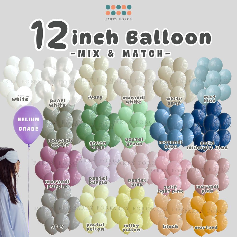 12 inch Latex Balloon 12inch Helium Grade Balloon – Party Force