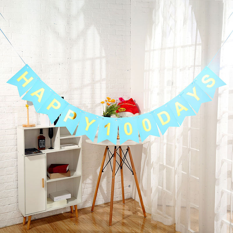 Happy 100 Days Card Banner - Blue – Party Force