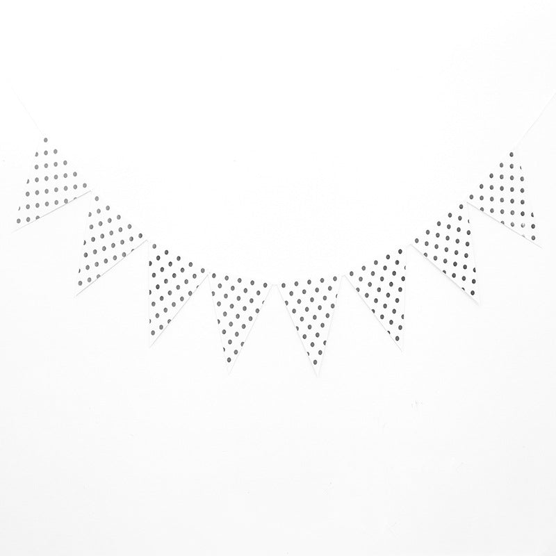 Polka Dot Triangle Banner Clipart