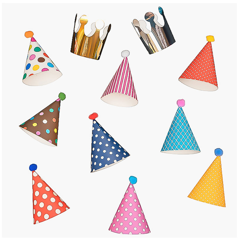 11 pcs Party hats for birthday parties – Party Force